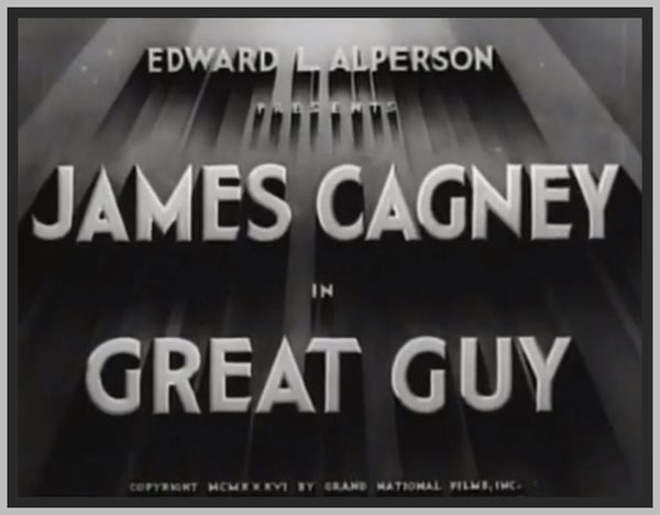 JAMES CAGNEY IN GREAT GUY - 1936 - RARE DVD – TV Museum DVDs
