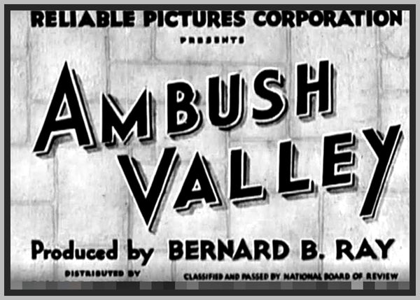 AMBUSH VALLEY - 1936 - BOB CUSTER - RARE DVD – TV Museum DVDs