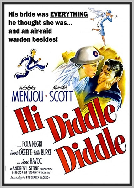 HI DIDDLE DIDDLE - COLORIZED - 1943 -POLA NEGRI - RARE DVD – TV Museum DVDs