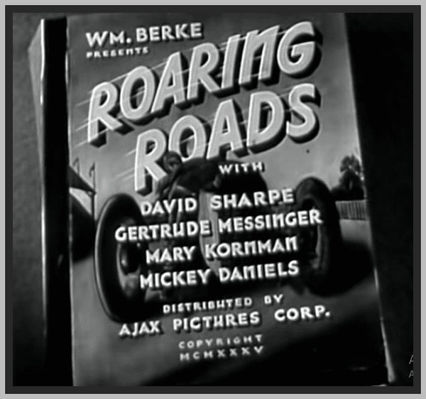 ROARING ROADS - 1935 - DAVID SHARPE - RARE DVD – TV Museum DVDs