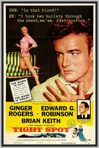 TIGHT SPOT - COLORIZED - 1956 - GINGER ROGERS - RARE DVD – TV Museum DVDs