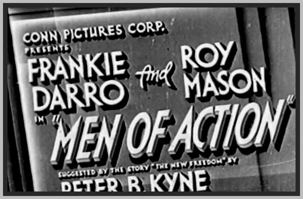 MEN OF ACTION - 1935 - FRANKIE DARRO - RARE DVD – TV Museum DVDs