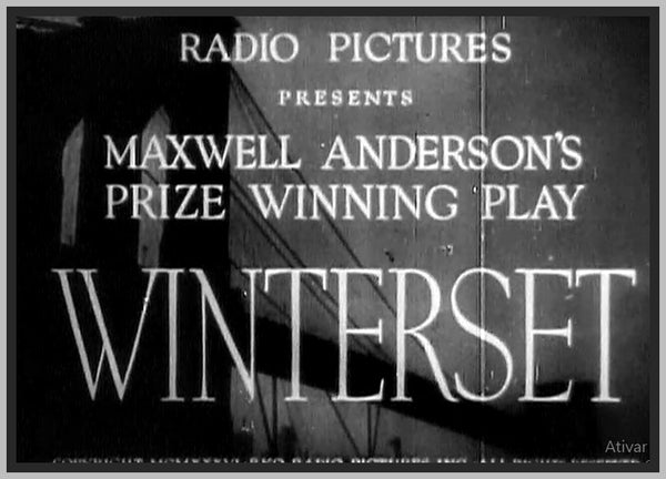 WINTERSET - 1936 - BURGESS MEREDITH - MARGO - EDUARDO CIANNELLI – TV ...