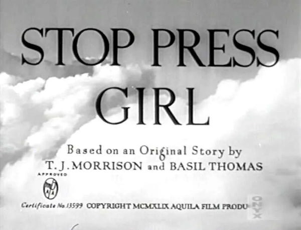 STOP PRESS GIRL - COLORIZED - 1949 – TV Museum DVDs